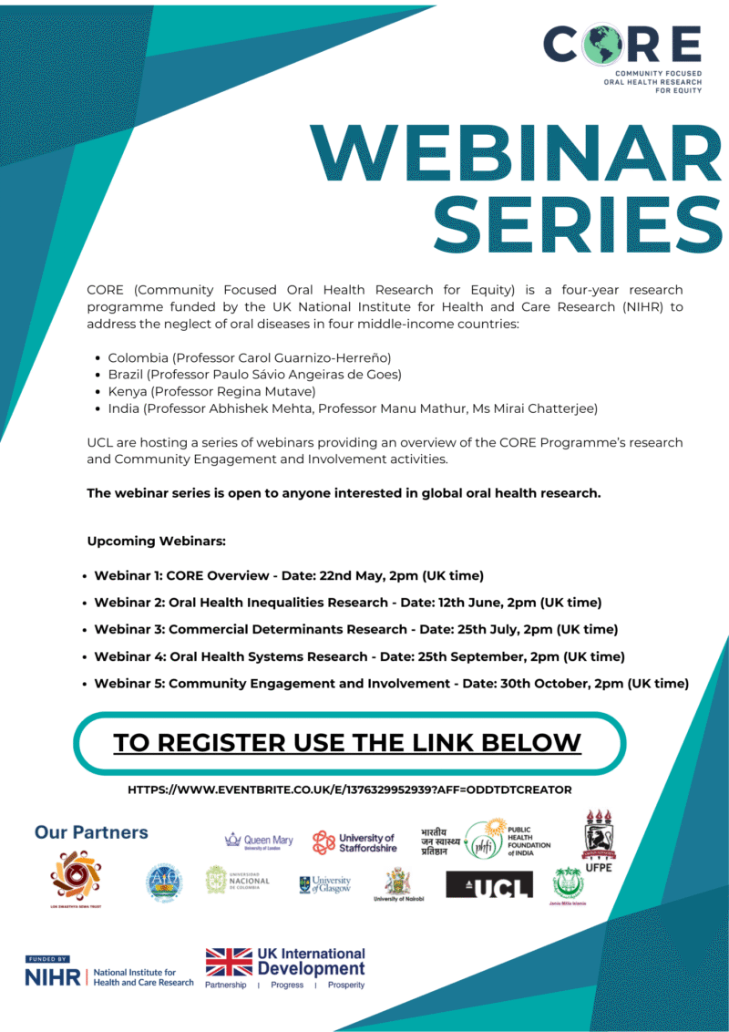 Webinars – The CORE Programme